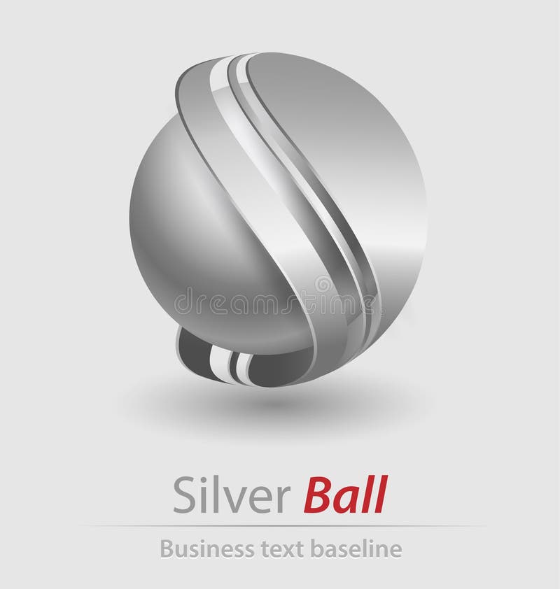 Silver Ball Elegant Vector Logo/icon Stock Vector - Illustration of ...