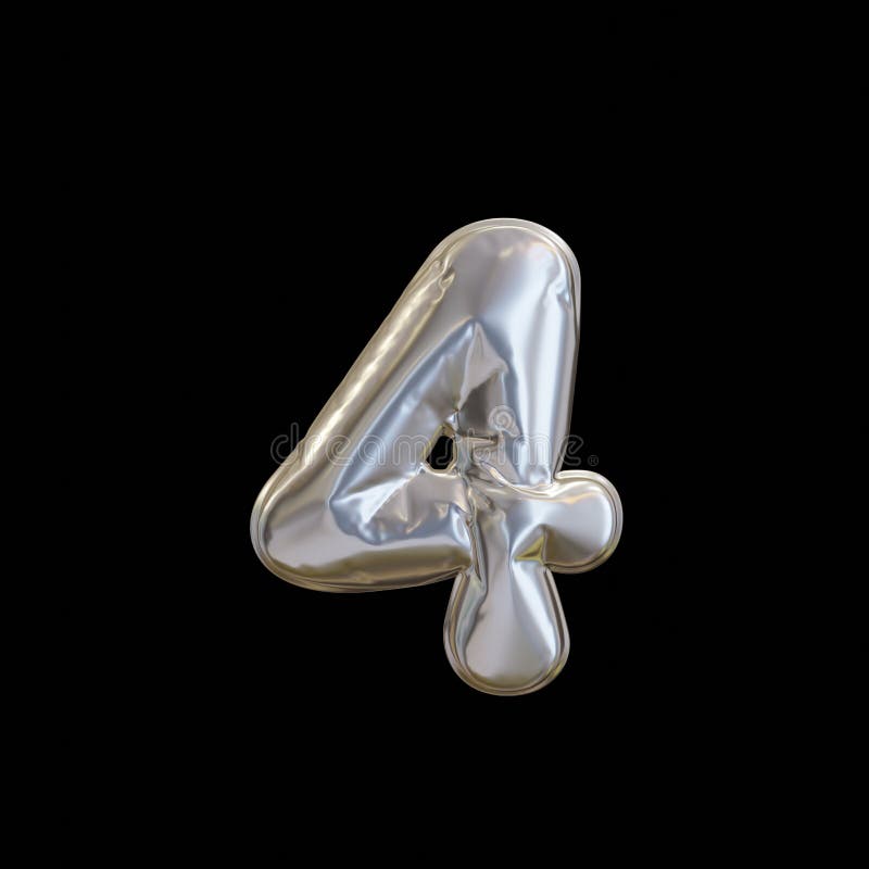 3d Silver Number 4 Stock Illustrations – 273 3d Silver Number 4 Stock ...