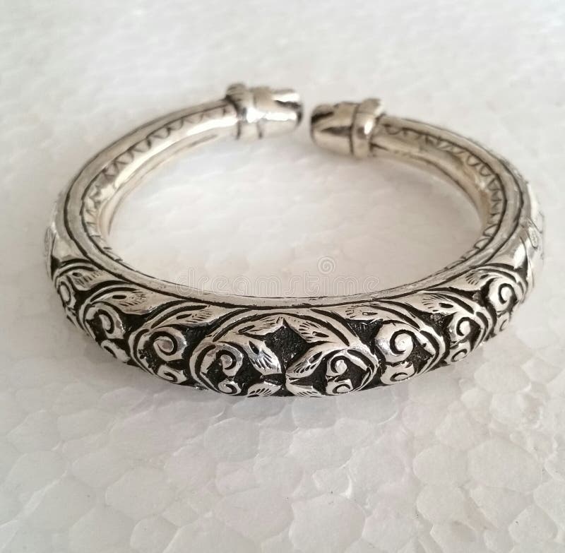 Silver Bangle stock image. Image of icon, beautiful, colorful - 80135457