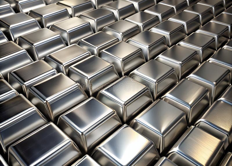 Silver Bar Stacking a Mesmerizing Abstract Background Displaying Depth ...