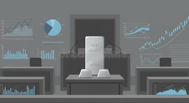 Silver Bar Value Chart Analysis Stock Illustration - Illustration of ...