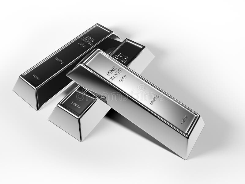 Silver bars stock illustration. Illustration of market - 11928313