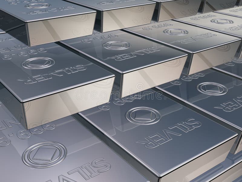 Silver bars stock illustration. Illustration of bullion - 22676574
