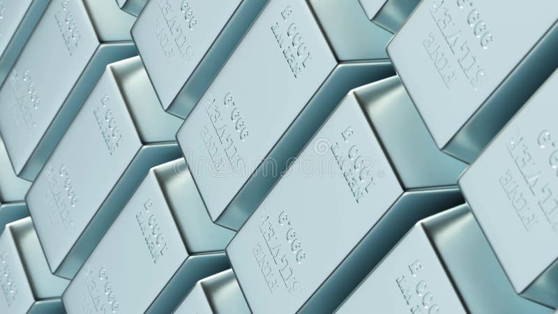 Silver Bars, Loop Animation. Silver Ingots Background Stock Video ...