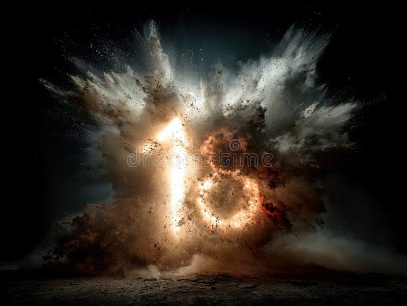 Silver Beam 1 with Dual Circular Explosions in a Dark Sky the Image ...