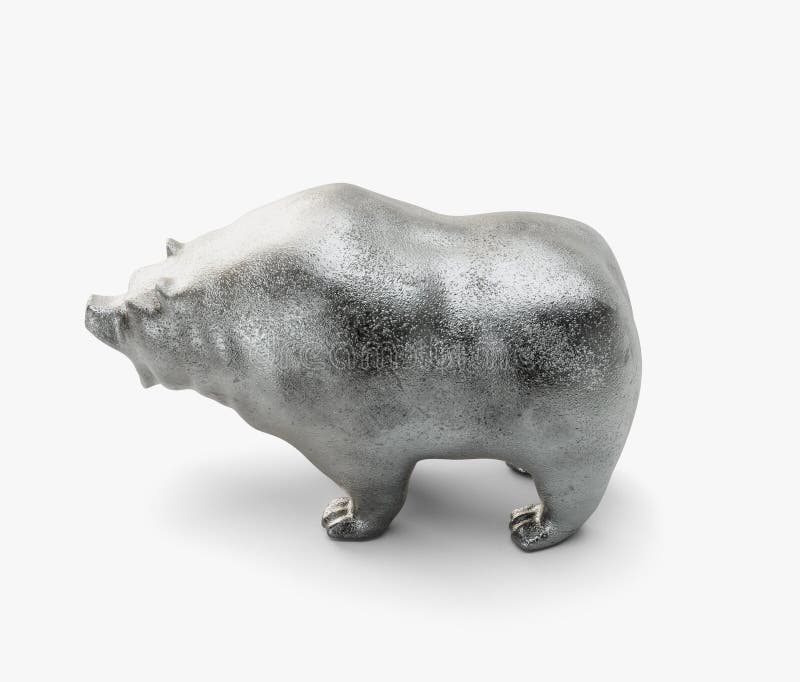 Silver Bear Token Statuette Stock Illustration - Illustration of contrasting, statue: 268717122