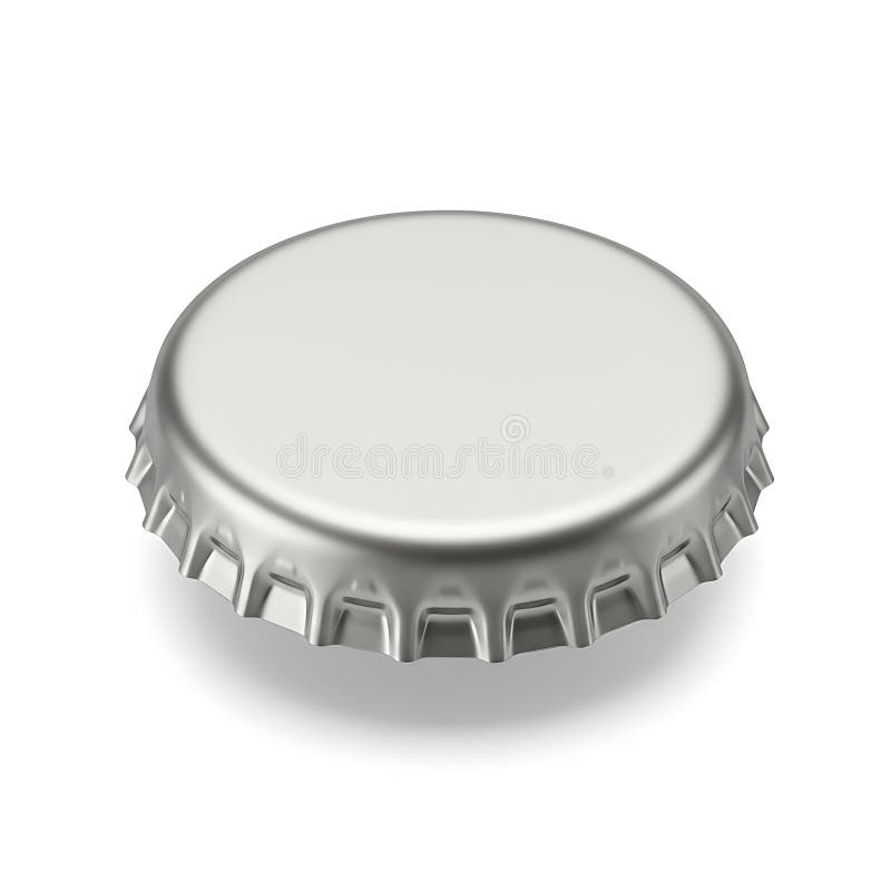 Silver Beer Bottle Cap Mockup Isolated Stock Illustration ...