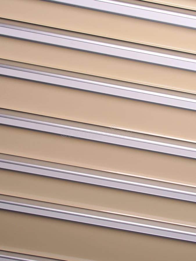 Silver and Beige Slat Background Angled Right Down Stock Image - Image ...