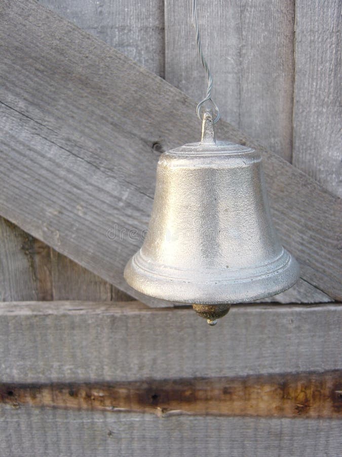 Silver Bell stock image. Image of metal, farm, door, plunger - 6464557