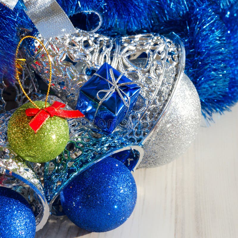 Silver Bells and Christmas Tree Decorations. Decorations for the New ...