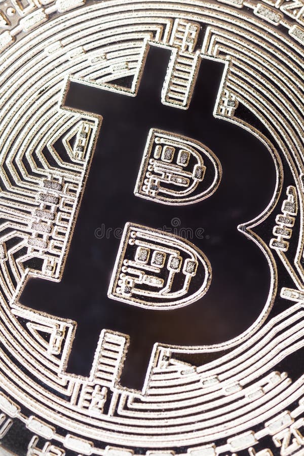 SIlver Bitcoin, Can Be Used As Backgrouond. Stock Image - Image of ...