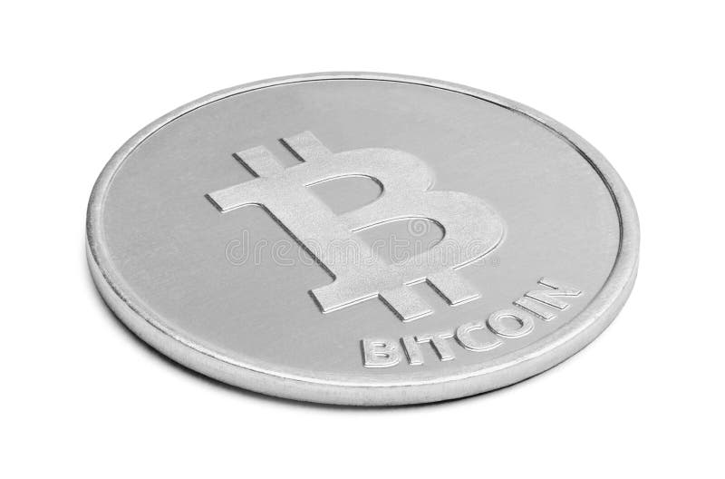 Silver Bitcoin stock photo. Image of digital, banking - 64998062