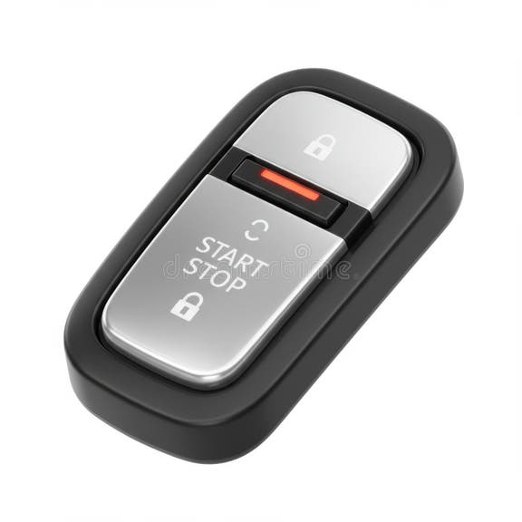 Silver and Black Car Key with Start Stop Button Stock Illustration - Illustration of electronic ...