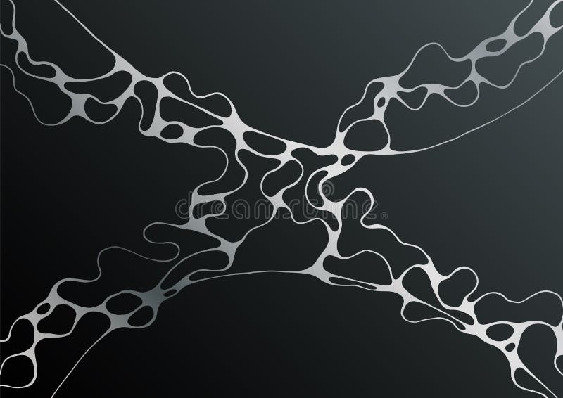 Silver Black Fluid Structure Artistic Graphic Design. Embossing Effect ...