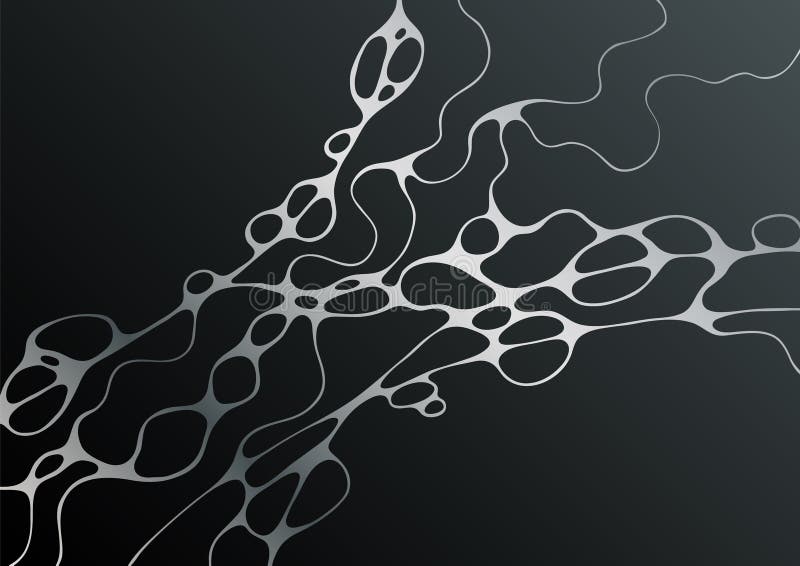 Silver Black Fluid Structure Artistic Graphic Design. Embossing Effect ...