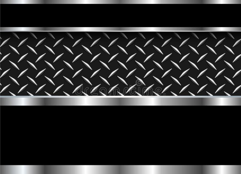Silver Black Metallic Background with Diamond Plate Pattern Stock ...