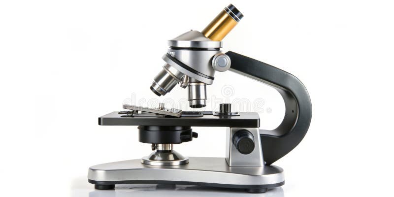 Silver and Black Microscope on White Background - Exploring the Tiny ...