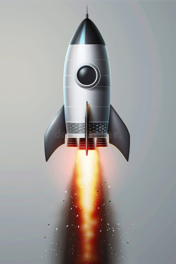 Silver and Black Rocket Ship Stock Photo - Image of vehicle, excitement ...