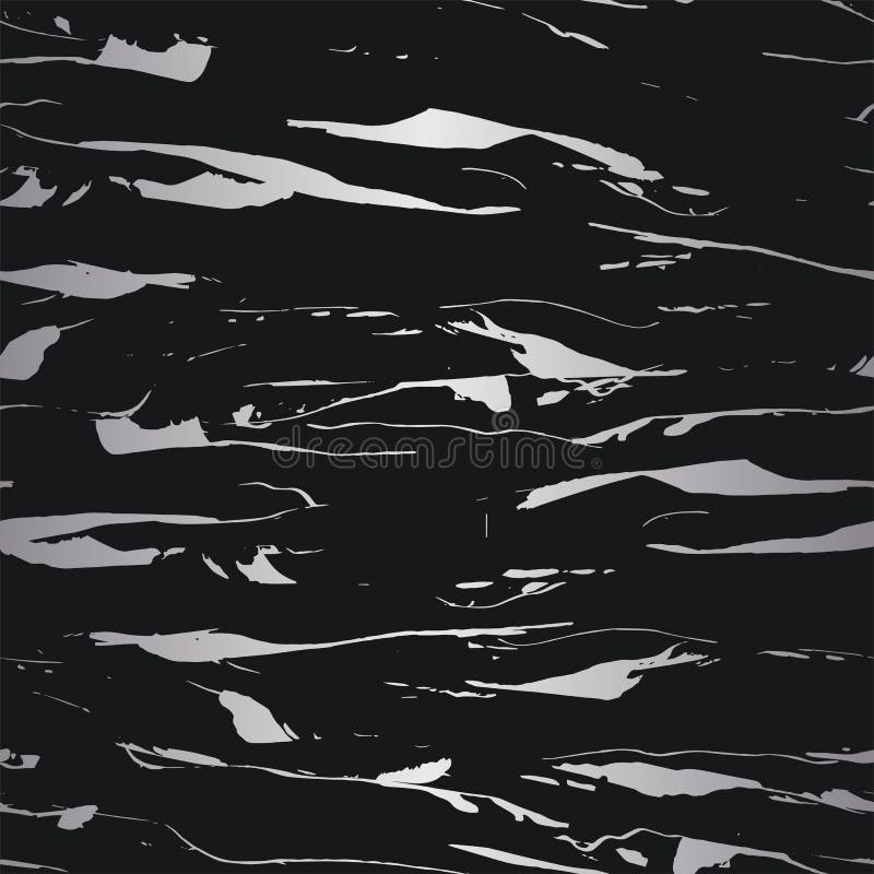 Silver and Black Seamless Pattern. Modern Abstract Design Stock Vector ...