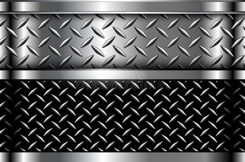 Silver Black Steel Texture Background, with Diamond Plate Pattern ...