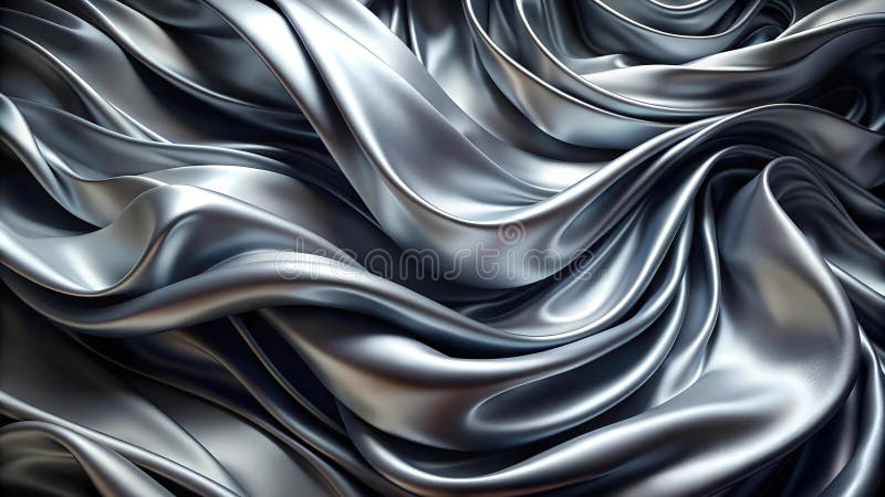 Silver and Black Swirling Silk: a Dance of Opulence Generative AI Stock ...