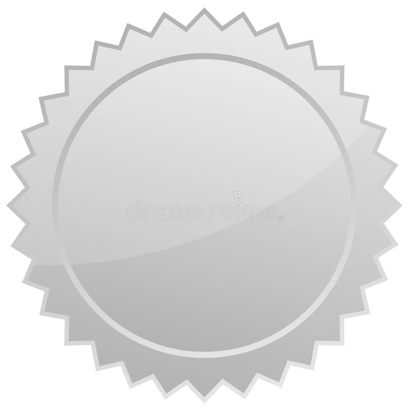 Silver Blank Stamp, Sticker Template Vector Illustration Stock Vector ...
