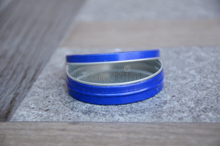 The Silver Blue Face Cream Empty Box on the Grey Background Stock Image ...