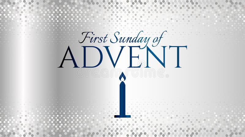 Silver and Blue First Sunday of Advent Background Illustration Design ...