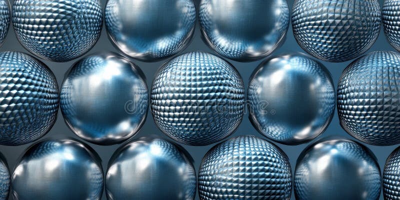 Silver-blue Spherical Carbon Textures Featuring Smooth, Glossy Patterns ...