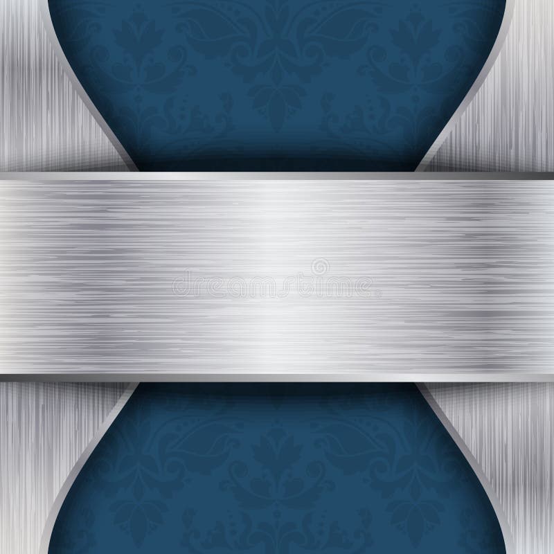 Silver and blue template stock vector. Illustration of blue - 25486963