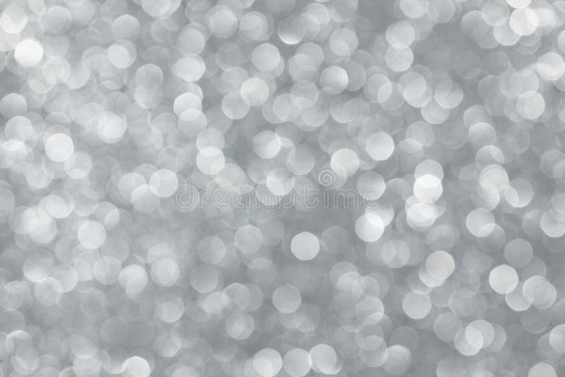 Silver Bokeh Lights Abstract Background Stock Image - Image of template ...