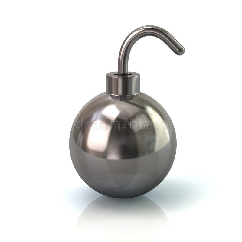 Silver bomb stock illustration. Illustration of ball - 70826697