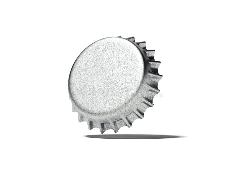 Silver Bottle Cap. 3d Rendering Stock Illustration - Illustration of ...