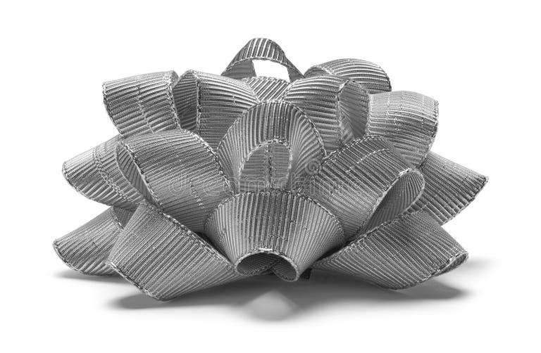 Silver Bow Side View stock photo. Image of view, isolated - 153391240