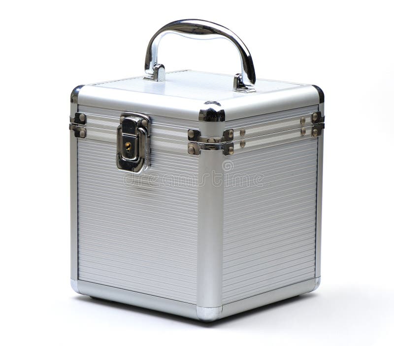 Silver box stock photo. Image of isolation, silver, container - 7560644