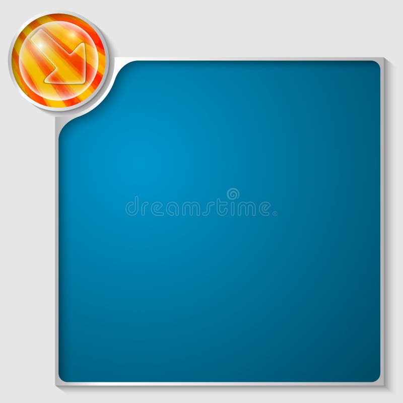 Silver box for any text stock vector. Illustration of blue - 35565081