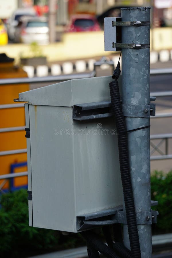 The Silver Box for the Cable Line Stock Photo - Image of panel, energy ...