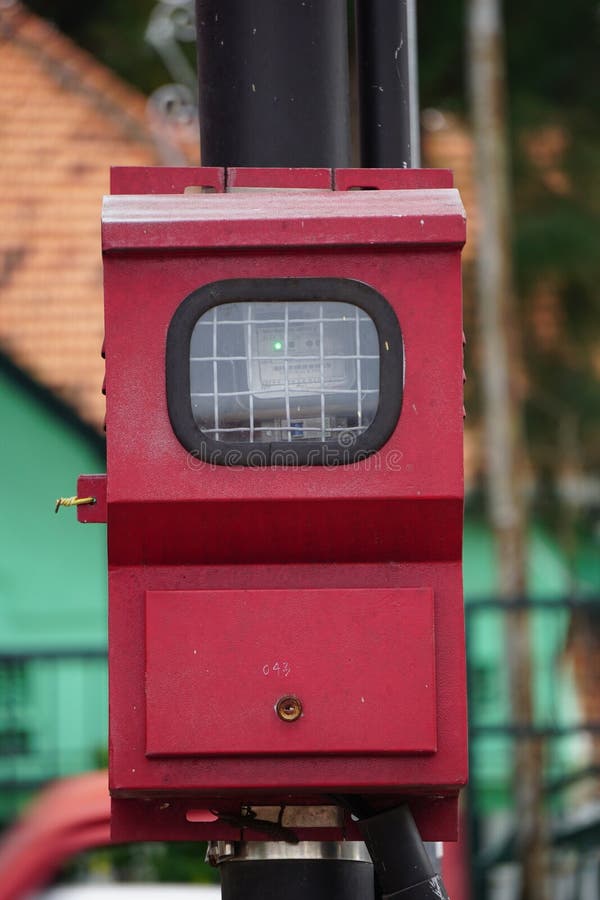 The Silver Box for the Cable Line Stock Photo - Image of connection ...