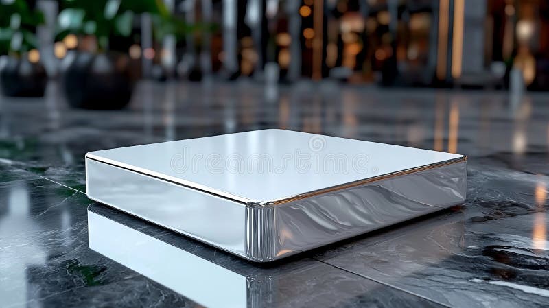 Silver Box Sitting Top Marble Table Stock Photos - Free & Royalty-Free ...