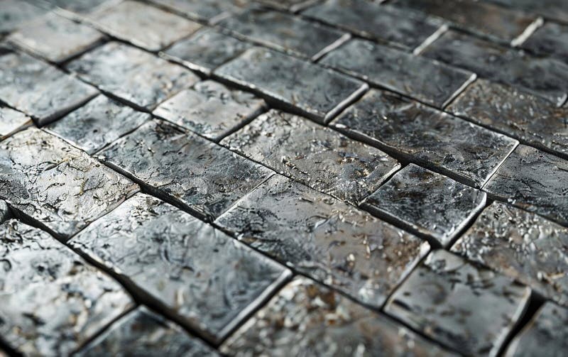 Silver Brick Templates for Stylish Walls -Generative Ai Stock Photo ...