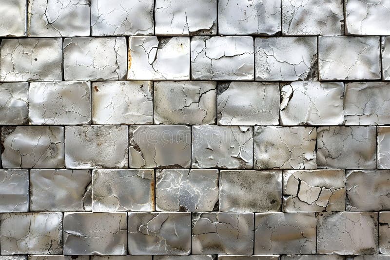 Silver Brick Wall Texture Background with Generative AI Stock ...