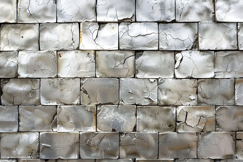Silver Brick Wall Texture Background with Generative AI Stock ...
