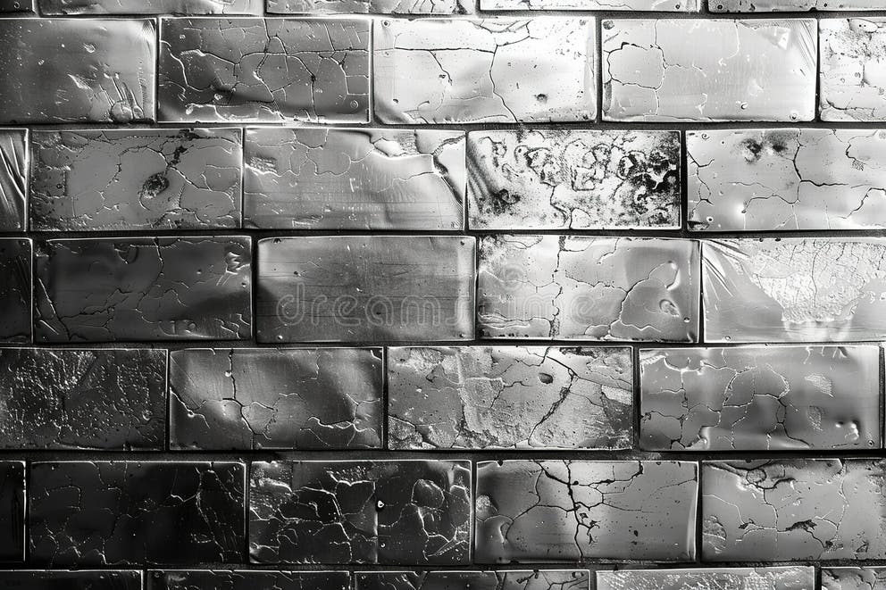 Silver Brick Wall Texture Background with Generative AI Stock ...