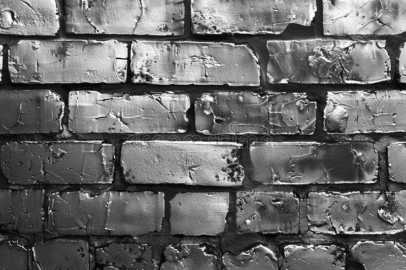 Silver Brick Wall Texture Background with Generative AI Stock ...