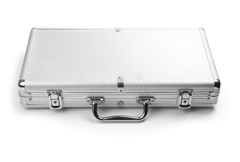 Silver briefcase stock photo. Image of isolated, aluminum - 17398228