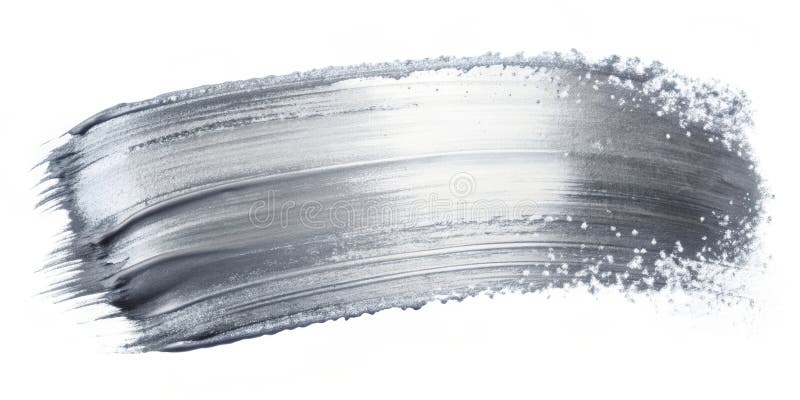 A Silver Brush Stroke on a Clean White Background Creates a Stunning ...