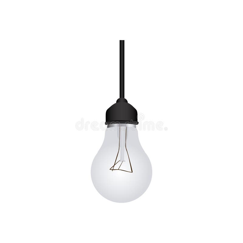 Silver Bulb Hanging Icon Image Stock Illustration - Illustration of ...