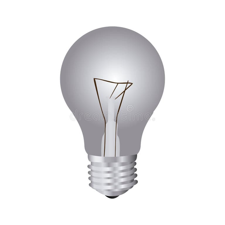 Silver bulb icon image stock illustration. Illustration of design ...