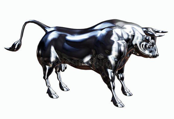 Silver Bull stock illustration. Illustration of element - 9360040