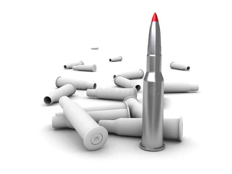 Fast Silver Bullet, Gun Shot, Ammo, Shooting Stock Illustration ...